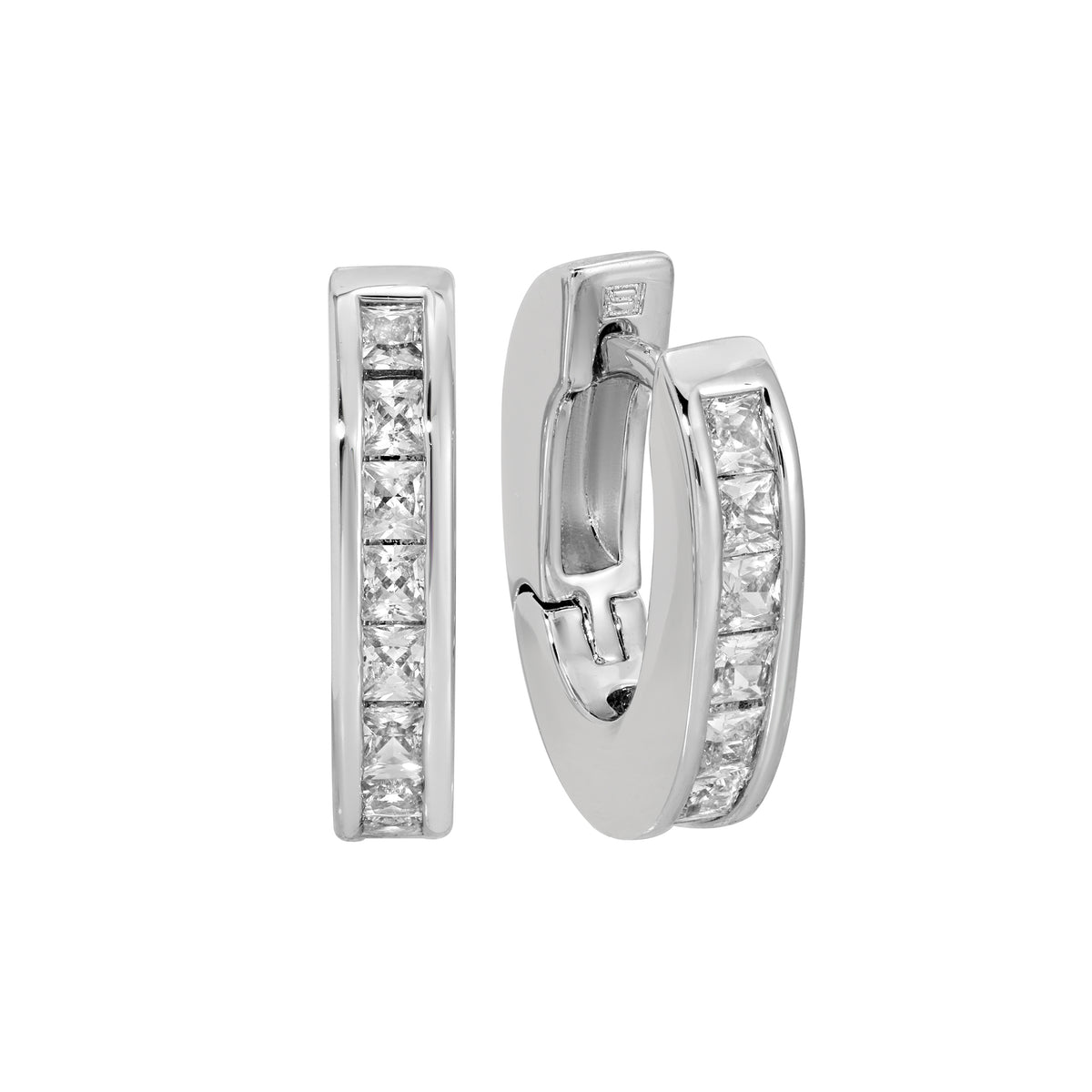 The Deco Hoops - Silver Petite