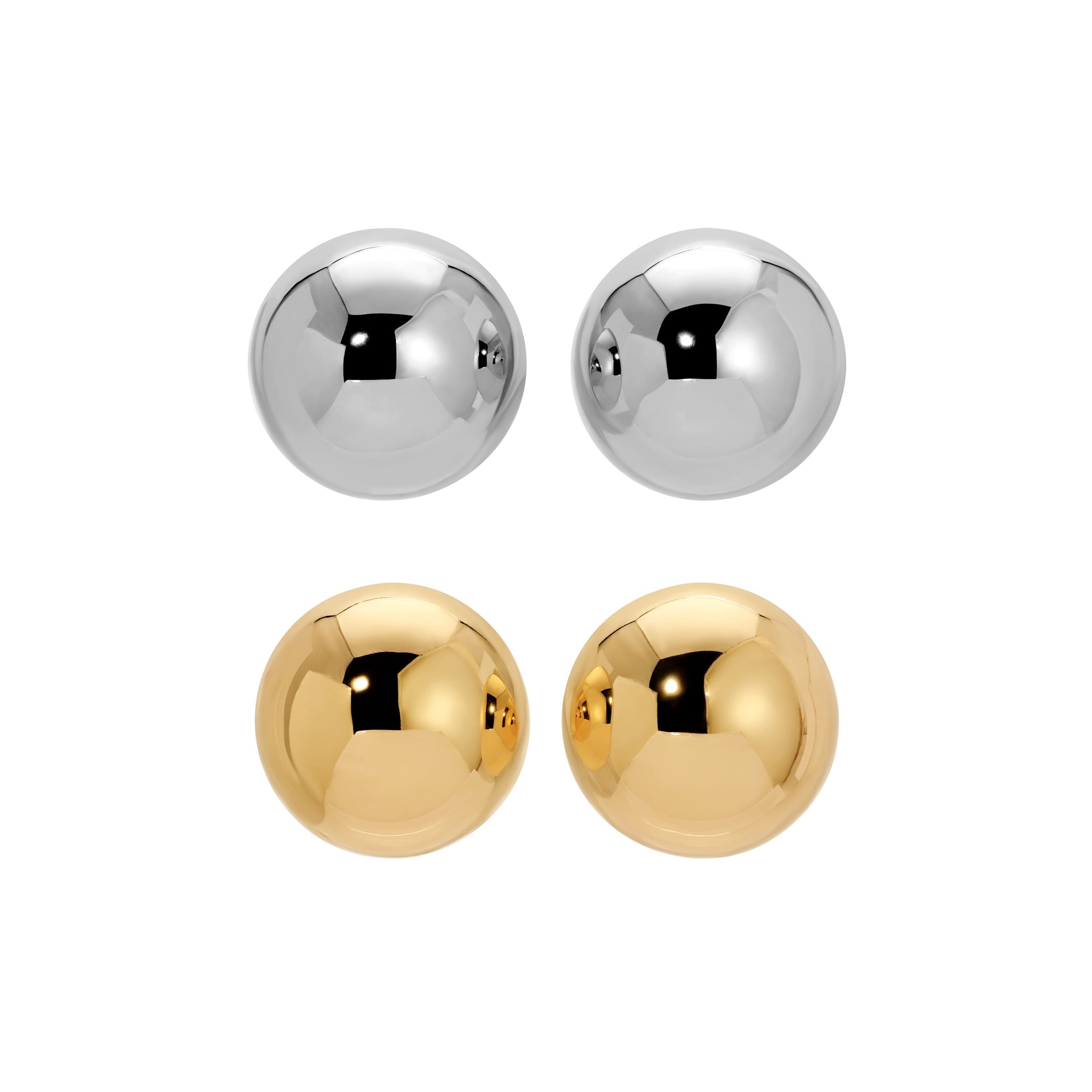 Sphere Earrings - Silver Medium
